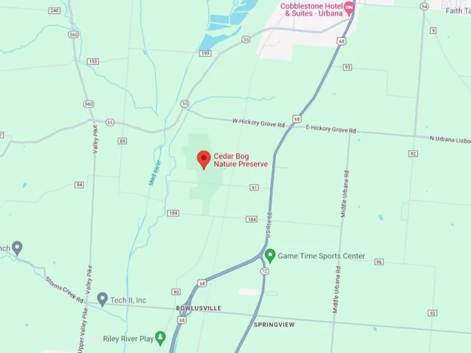 Cedar Bog Nature Preserve 10 Map