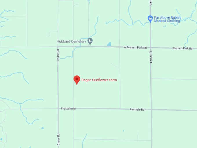 Degen Sunflower Farm 10 Map