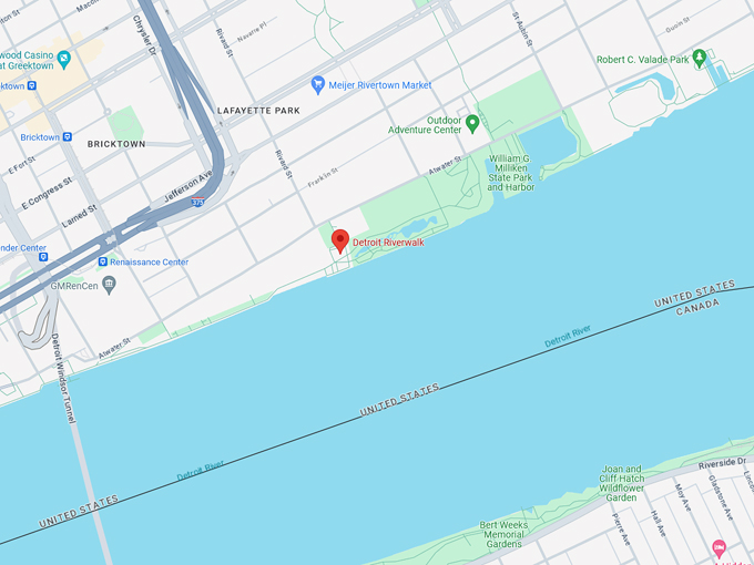 Detroit Riverwalk 10 Map