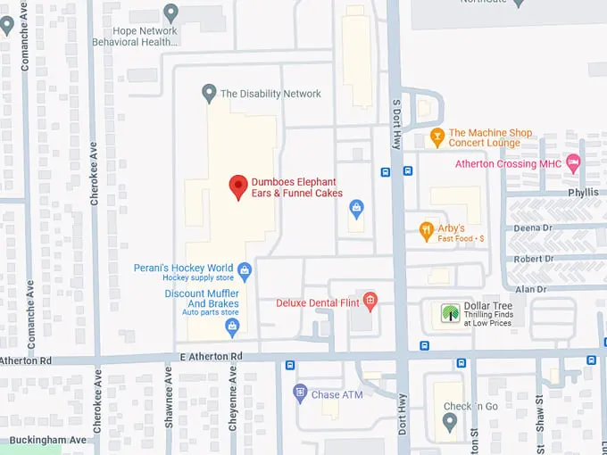 Dumboes Elephant Ears and Funnel Cakes 10 Map
