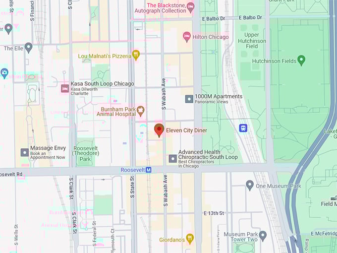 Eleven City Diner 10 Map
