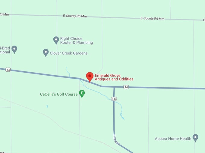 Emerald Grove Antiques and Oddities 10 Map