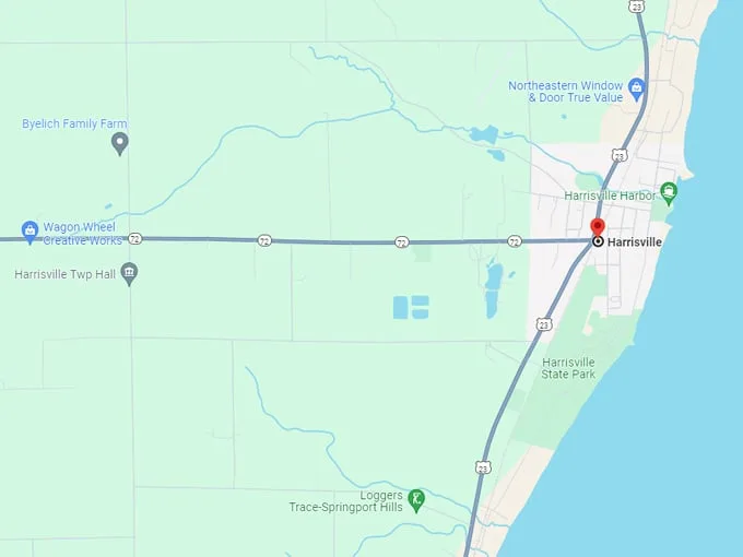 harrisville 10 map