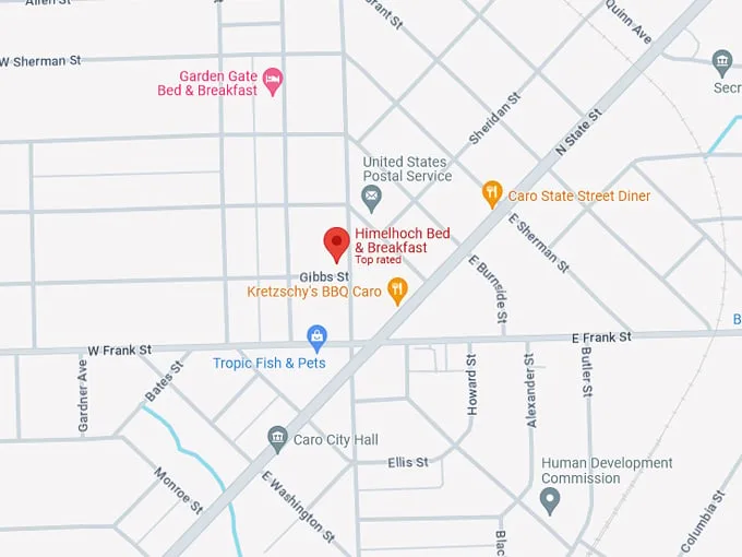 Himelhoch Bed & Breakfast 10 Map