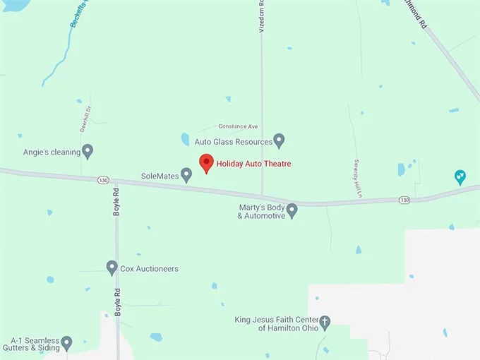 Holiday Auto Theatre 10 Map
