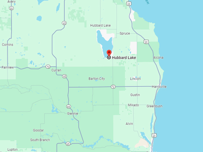 hubbard lake 10 map
