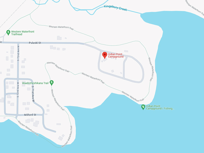 Indian Point Campground 10 Map