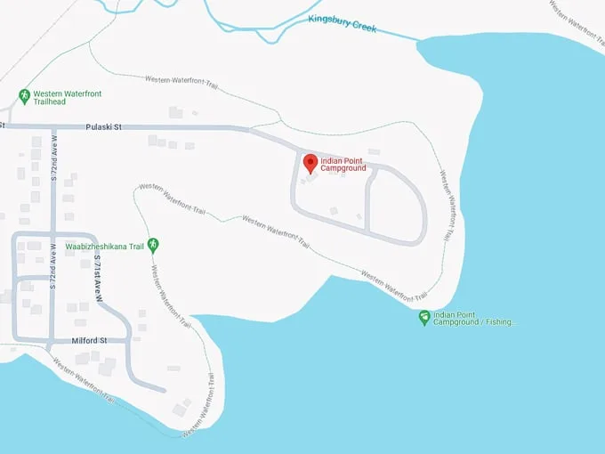 Indian Point Campground 10 Map