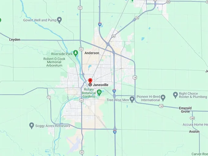 Janesville 10 map