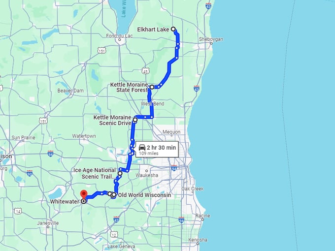 kettle moraine scenic drive 10 map