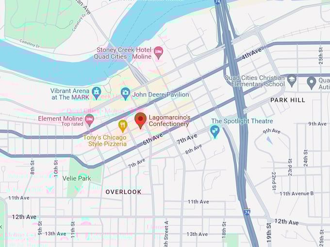 Lagomarcino's Confectionery 10 Map