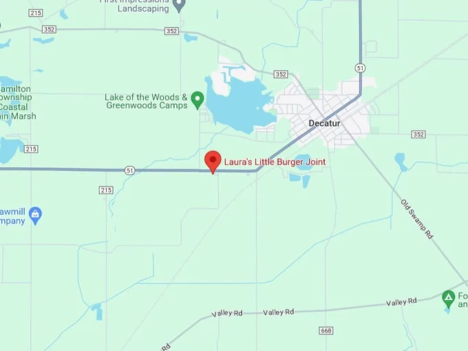 Laura’s Little Burger Joint 10 Map