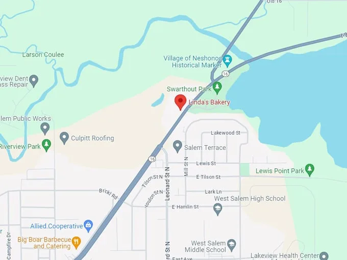 Linda's Bakery 10 map