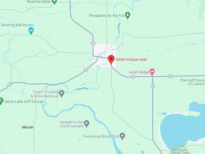 MNM Antique Mall 10 map