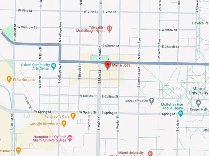 Mac & Joe’s 10 Map
