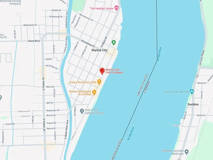 Marine City Fish Company 10 Map