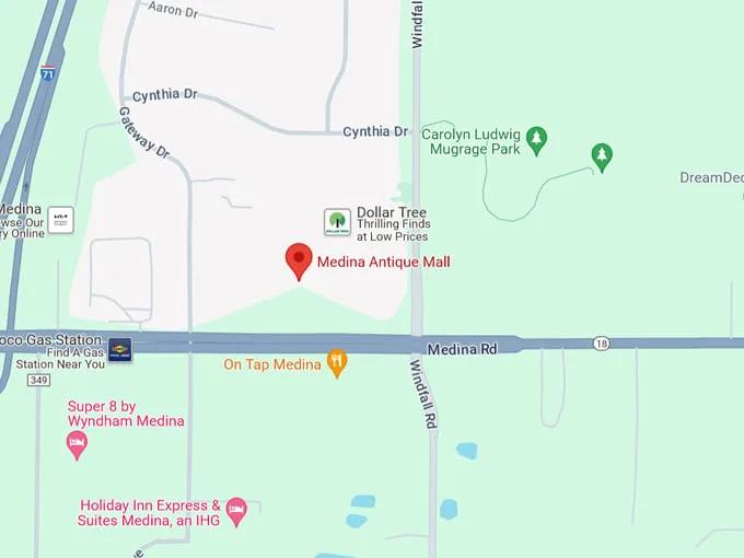 Medina Antique Mall 10 Map