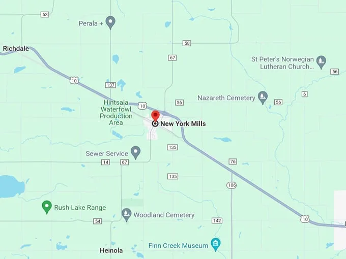 New York Mills 10 Map