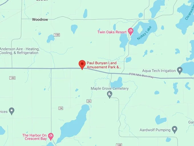 Paul Bunyan Land 10 Map