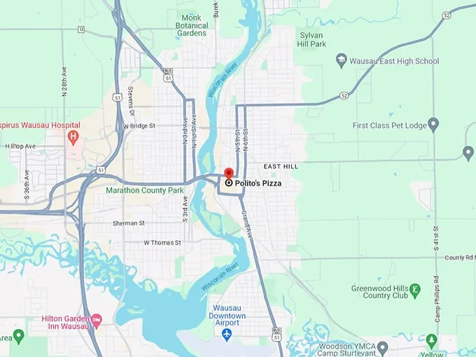 Polito's Pizza 10 Map