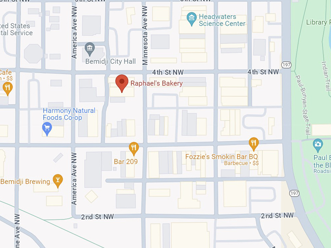 Raphael's Bakery 10 map