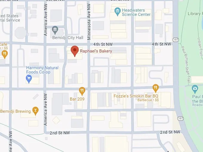 Raphael's Bakery 10 map