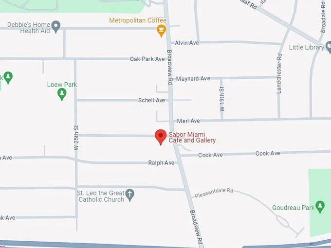 Sabor Miami Cafe and Gallery 10 map