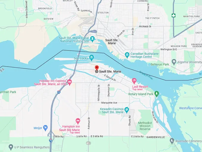 Sault Ste. Marie 10 Map
