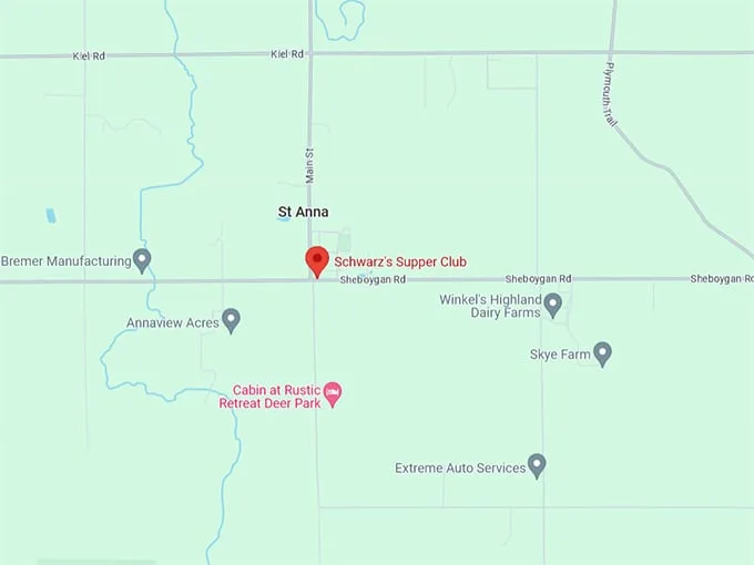 Schwarz's Supper Club 10 Map