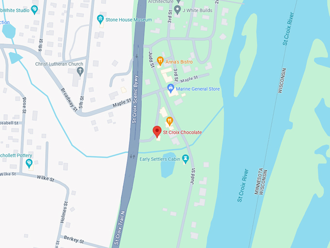 St Croix Chocolate Co 10 Map