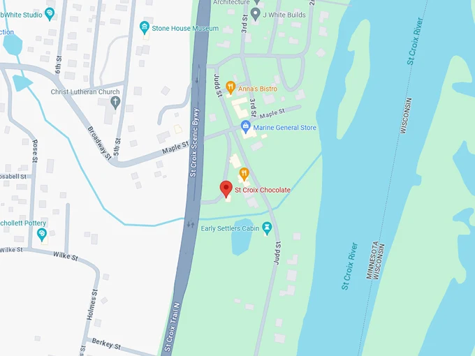 St Croix Chocolate Co 10 Map