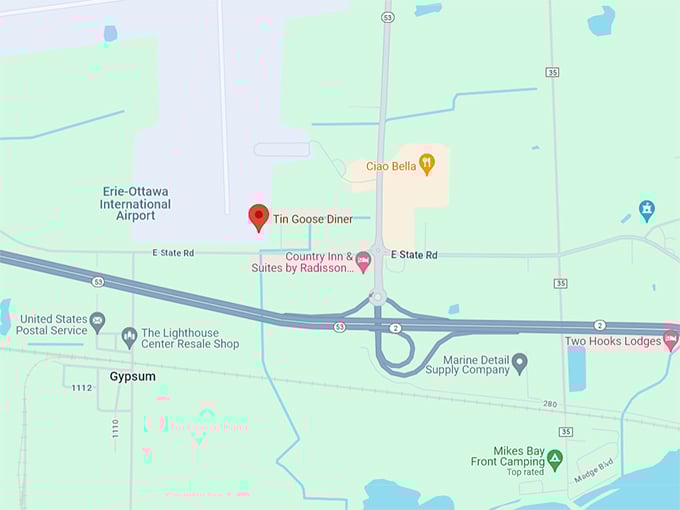 Tin Goose Diner 10 Map