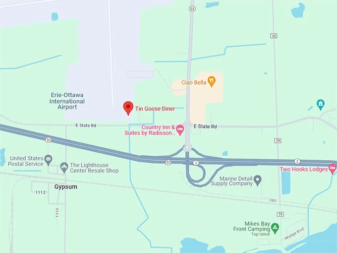 Tin Goose Diner 10 Map