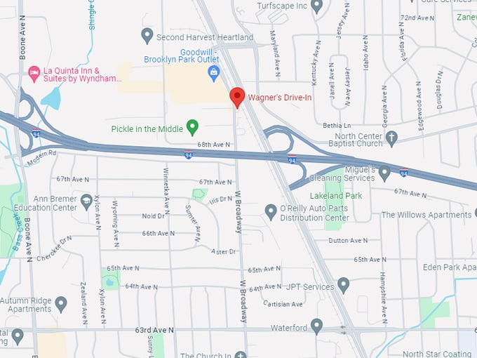 Wagner's Drive-In 10 map