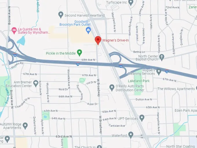 Wagner's Drive-In 10 map