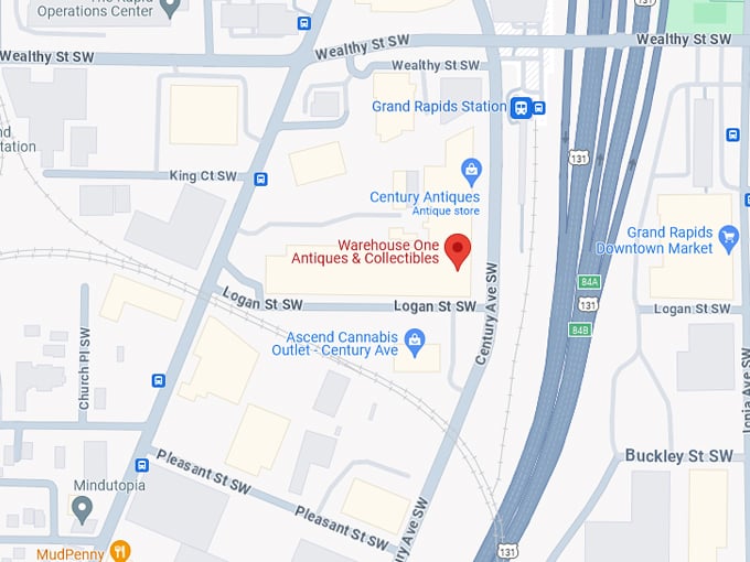 Warehouse One Antiques & Collectibles 10 Map