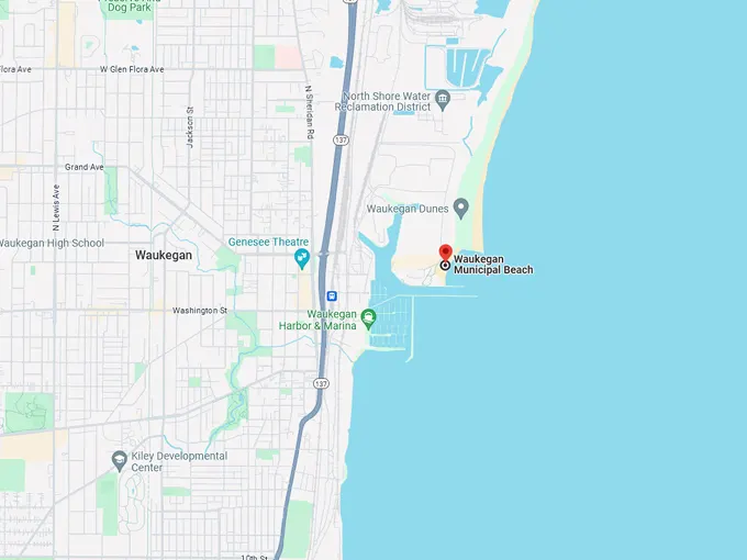 Waukegan Municipal Beach 10 Map