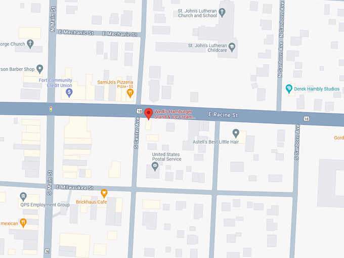 Wedl’s Hamburger Stand & Ice Cream Parlor 10 Map
