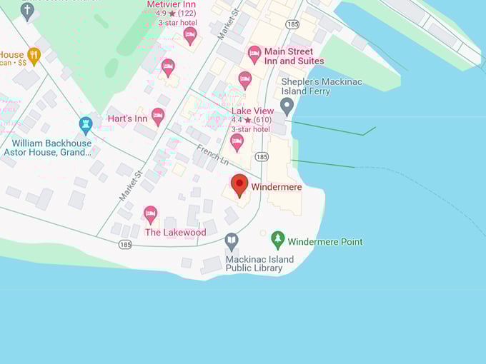 Windermere Hotel 10 Map