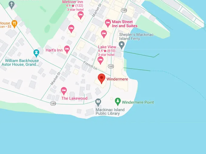 Windermere Hotel 10 Map