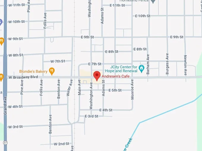 andresen's cafe 10 map