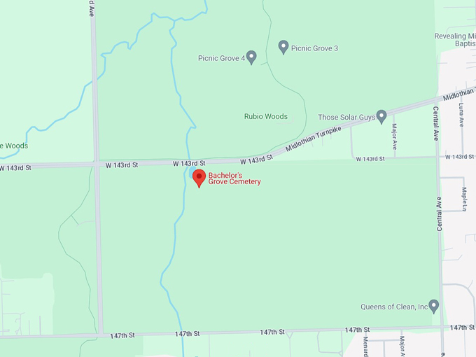 Bachelor's Grove Cemetery 10 Map