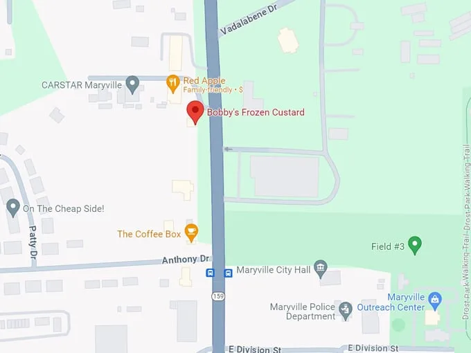 bobby's frozen custard 10 map