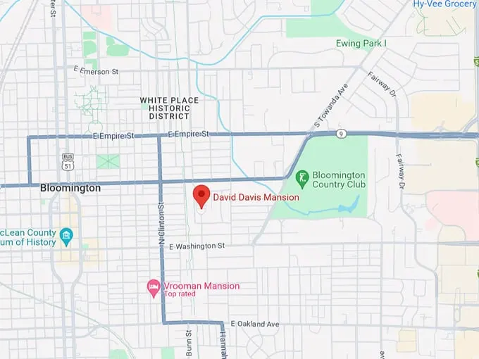 david davis mansion 10 map