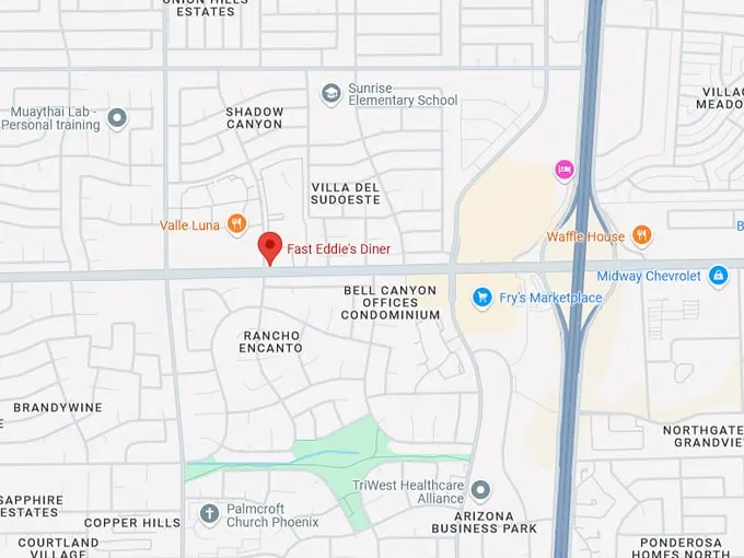 fast eddie’s diner 10 map