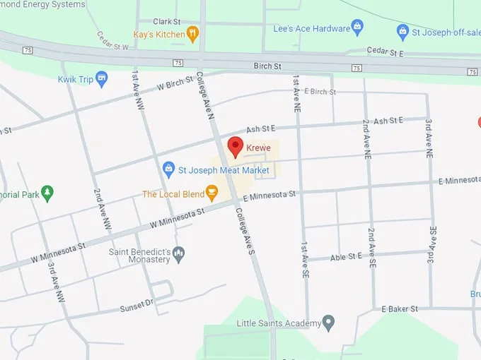 krewe restaurant 10 map