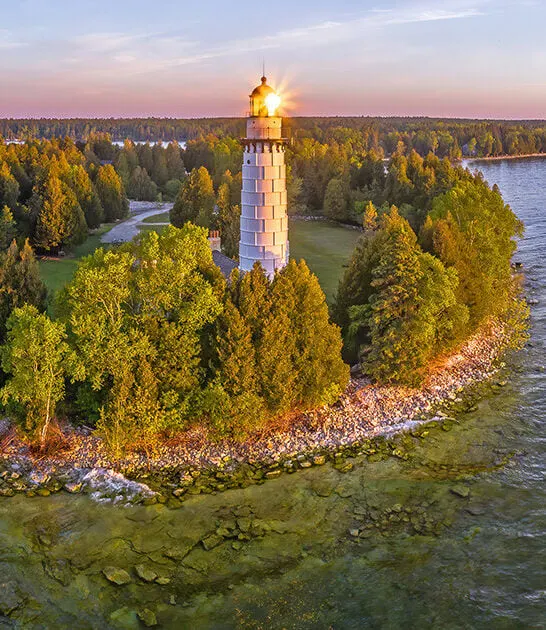 dreamy forested island wisconsin ftr