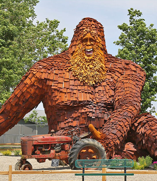 massive sasquatch sculpture ohio ftr