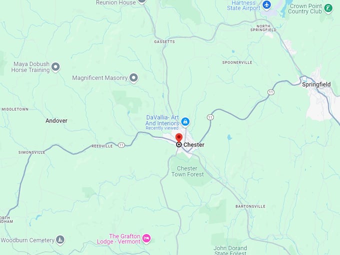 chester, vermont 10 map