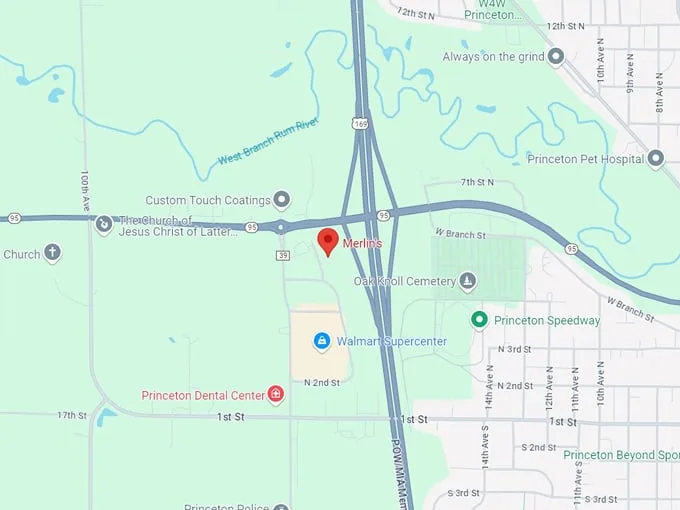 merlin's family restaurant 10 map